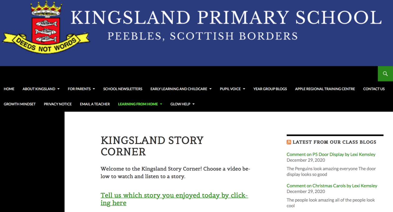 Kingsland Story Corner | Kingsland Primary P4 21/22