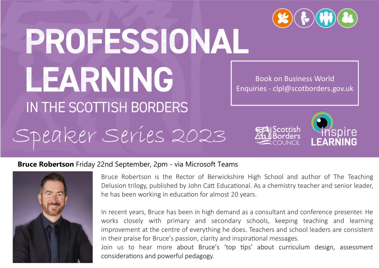 Speaker Series – Bruce Robertson – Professional Learning