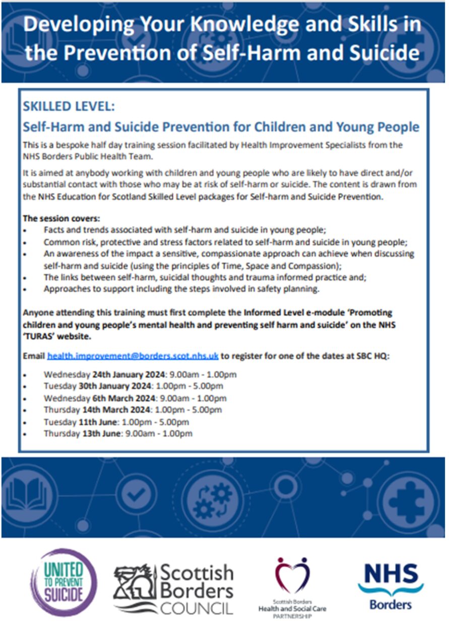 Developing Your Knowledge and Skills in the Prevention of Self-Harm and ...
