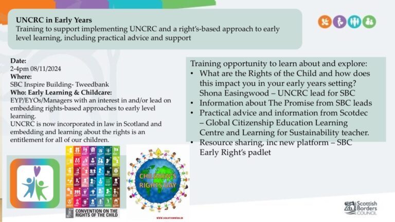 UNCRC in Early Years – Professional Learning
