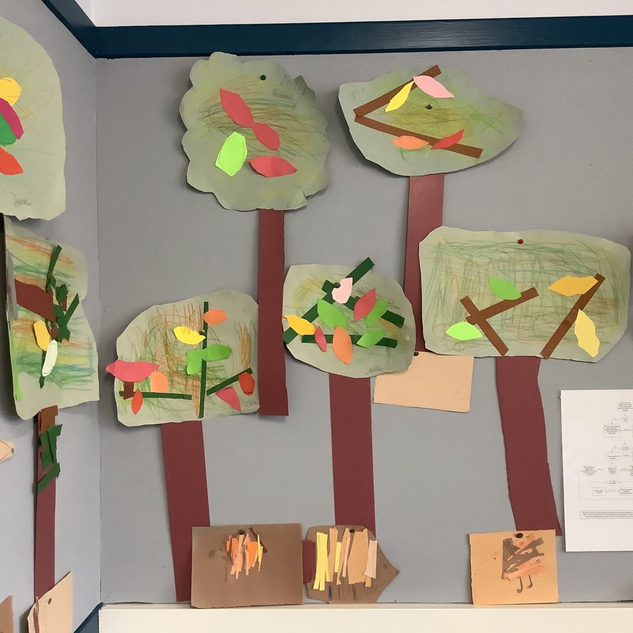 P1/2 Autumn Collage and Hedgehog collage | DPS Art