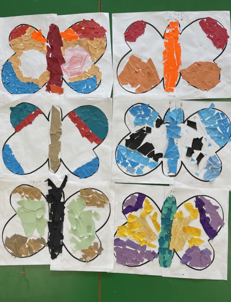 P1/2 Butterfly Collages | DPS Art