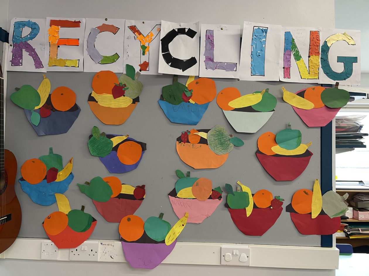 P1/2 Still Life – fruit bowl collages | DPS Art