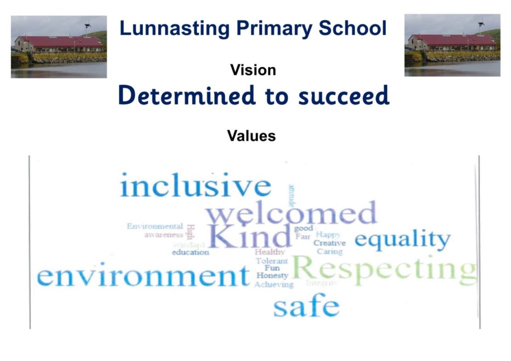 Our Vision Values and Aims – Lunnasting Primary School Website
