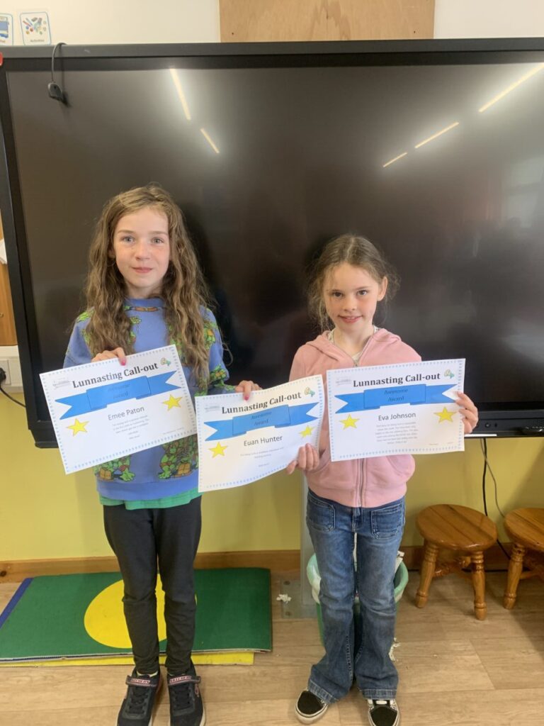 First week of term – Lunnasting Primary School Website