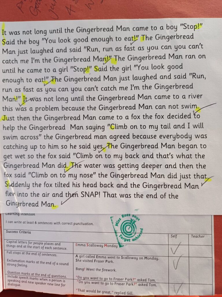 Term 2 Improving Writing Programme | Scalloway Primary School Primary 6 ...