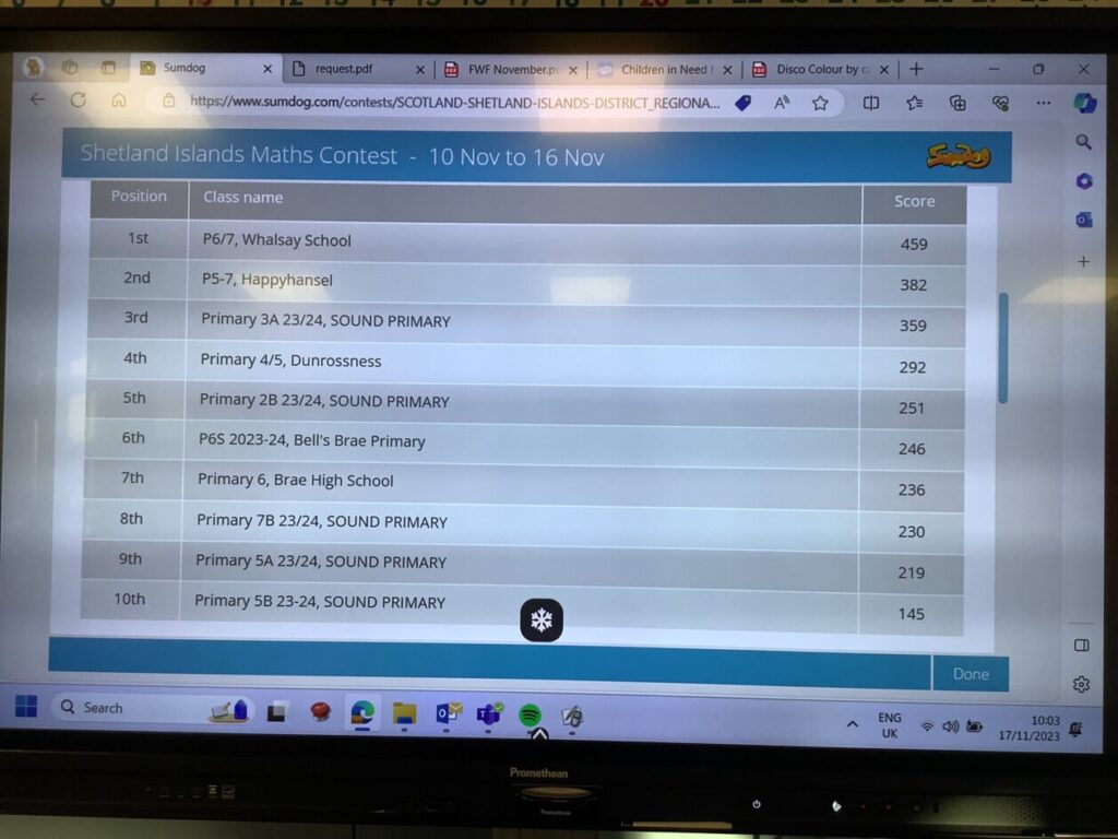 Sumdog Competition | Primary 6/7 2023-24