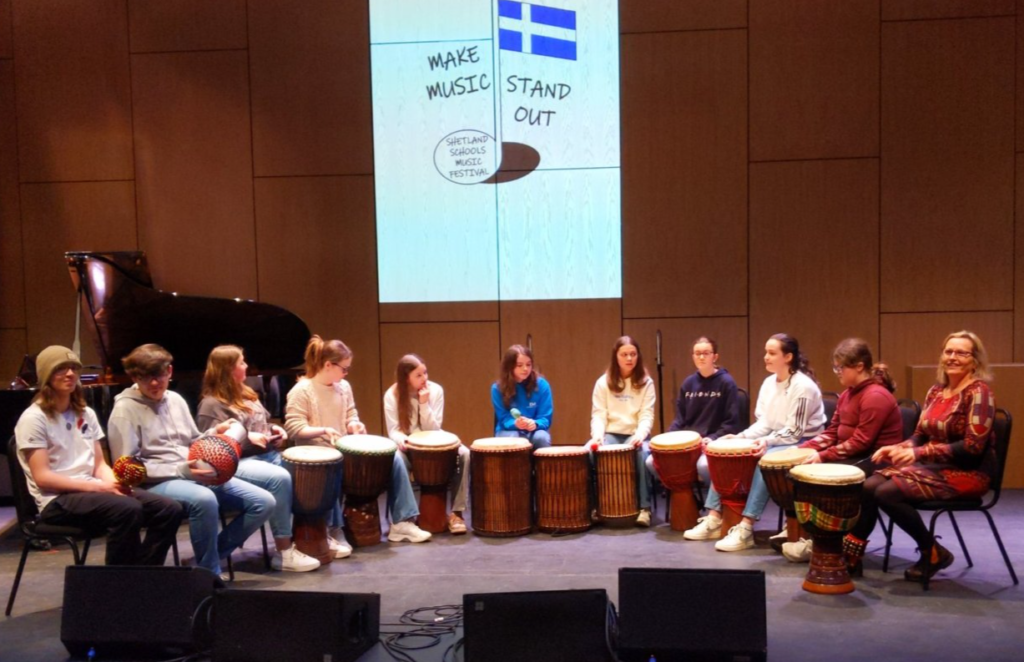 Secondary African Drumming Group perform at Music Festival