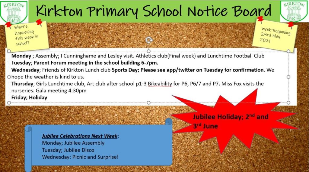Kirkton Primary School | Kirkton Avenue, Carluke, ML8 5AB 01555 772466