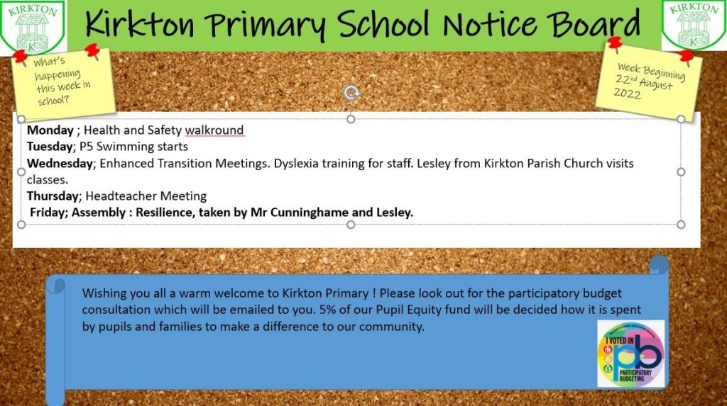 Kirkton Primary School | Kirkton Avenue, Carluke, ML8 5AB 01555 772466