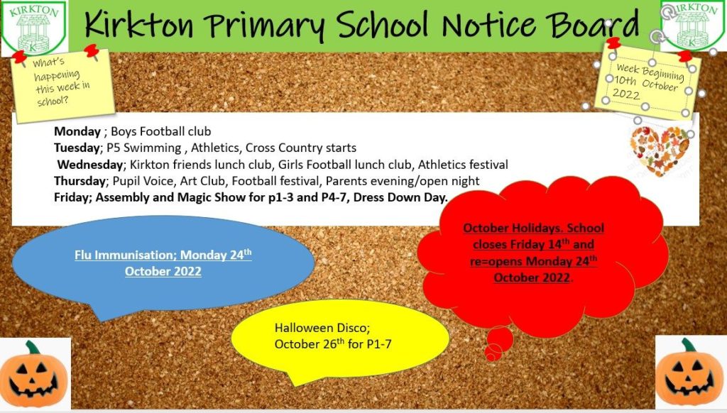 Kirkton Primary School | Kirkton Avenue, Carluke, ML8 5AB 01555 772466