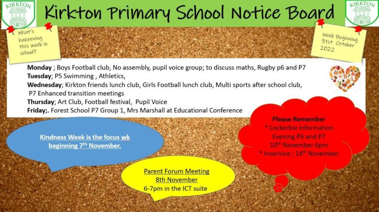 Kirkton Primary School | Kirkton Avenue, Carluke, ML8 5AB 01555 772466