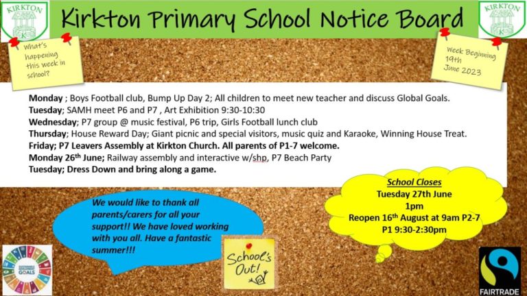 Kirkton Primary School | Kirkton Avenue, Carluke, ML8 5AB 01555 772466