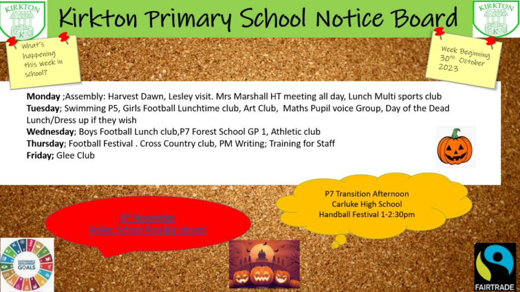 Kirkton Primary School | Kirkton Avenue, Carluke, ML8 5AB 01555 772466