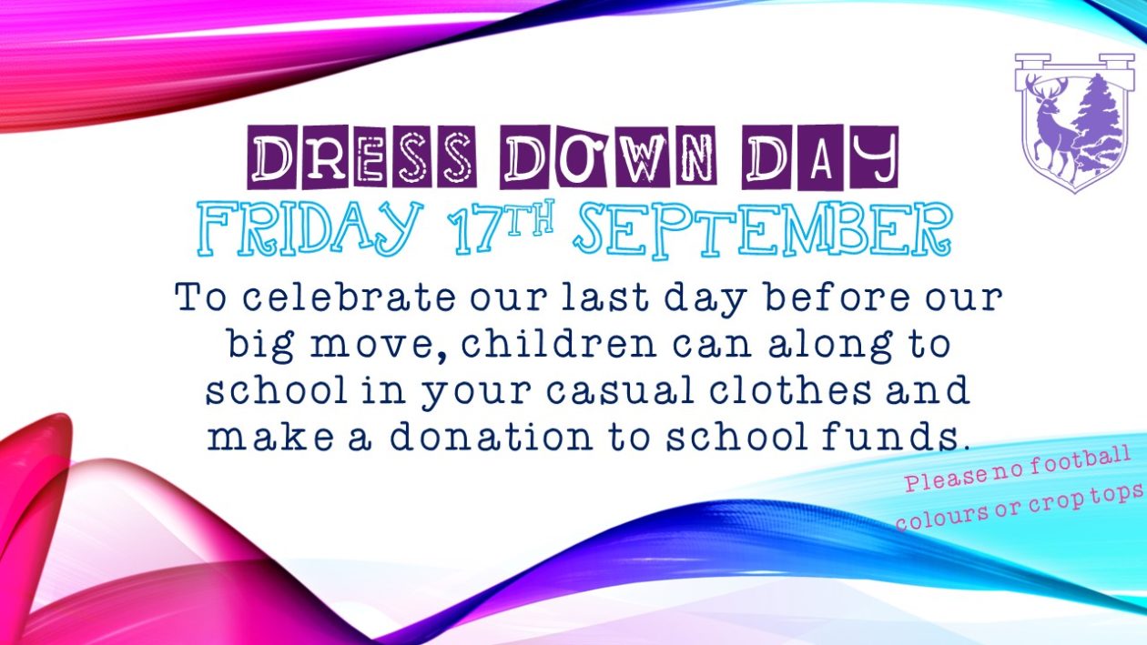 Dress Down Day Reminder – 17th September – Calderwood Primary and Nursery