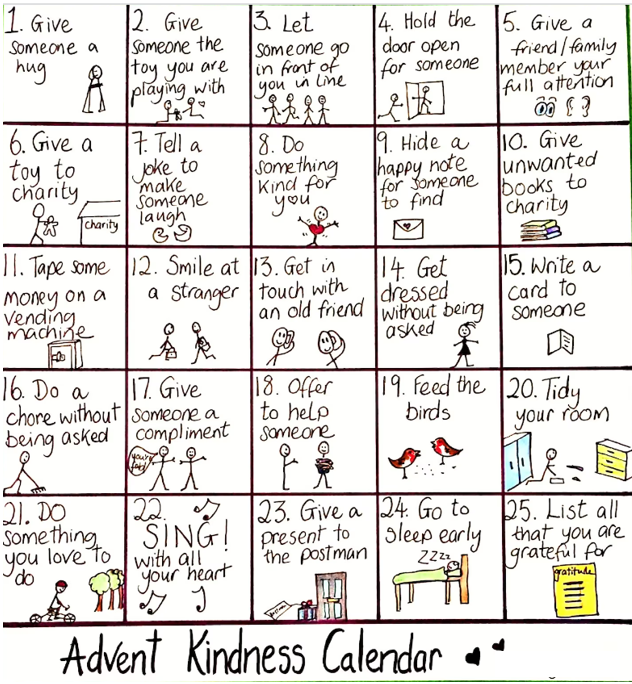 Kindness Advent Calendar – Calderwood Primary and Nursery