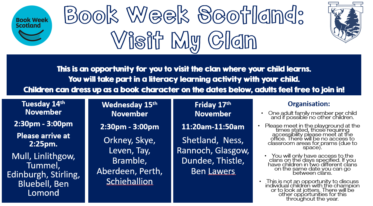 Visit My Clan: Book Week Scotland – Calderwood Primary and Nursery