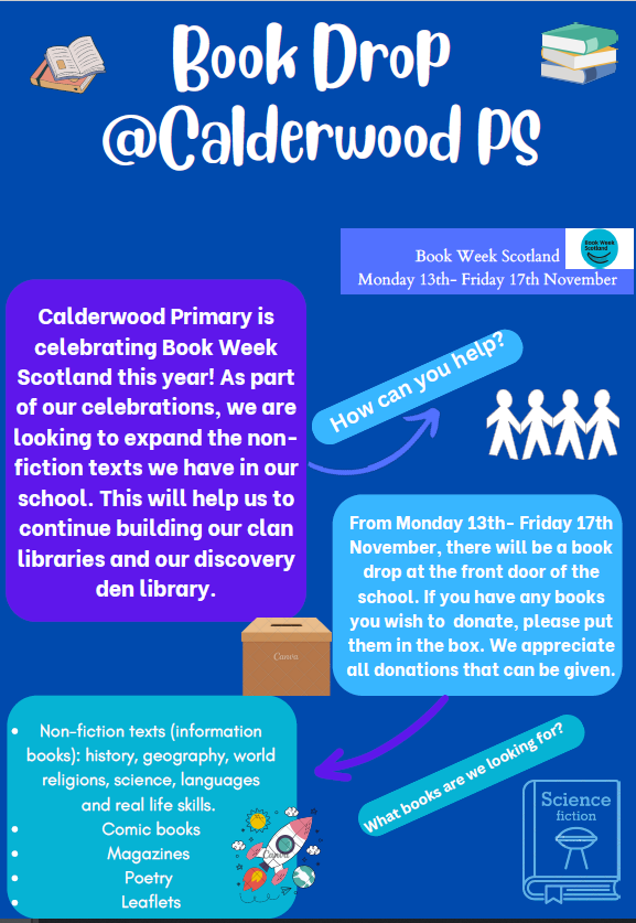 Book Week Scotland- Book Drop – Calderwood Primary and Nursery