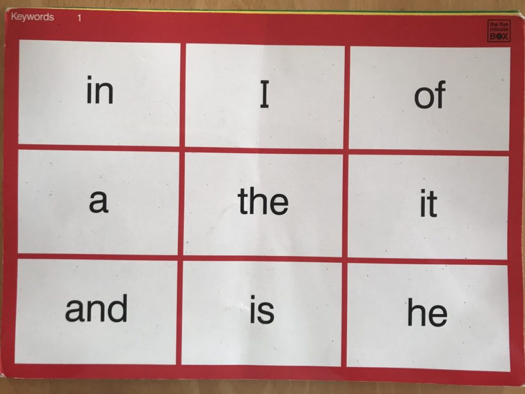 Five minute box-Keyword Games | Blackburn Primary