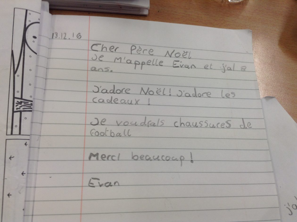 P4 5 Are Going To Write A Christmas Letter To Santa In French Our