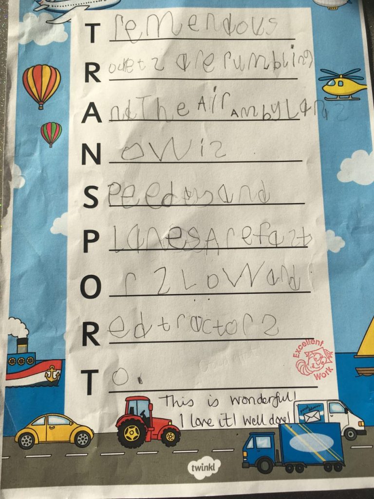 Transport poem | Uphall Primary School